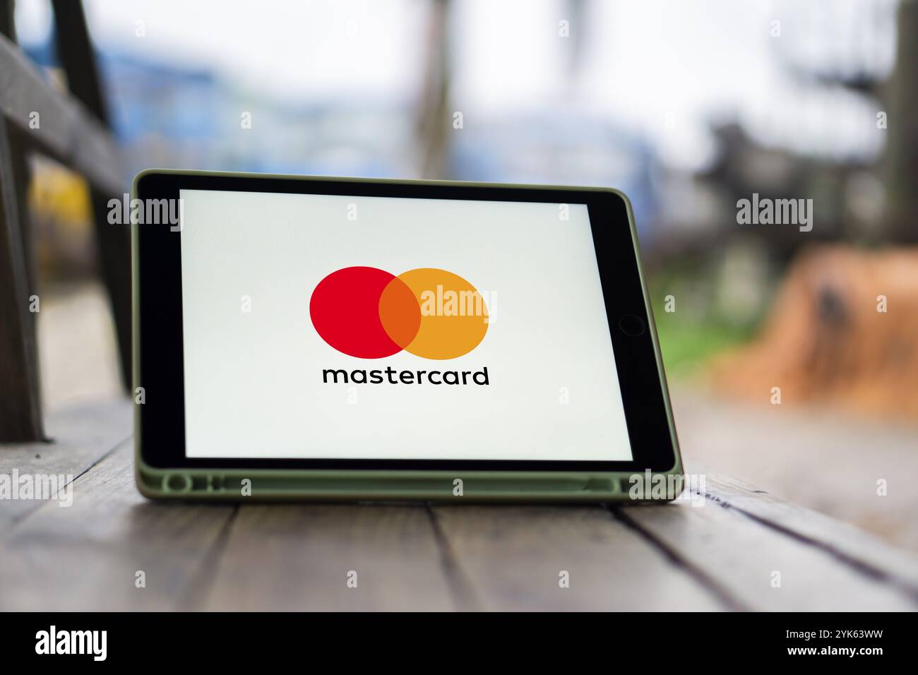 Smart phone with the Mastercard logo that is a brand of credit and ...