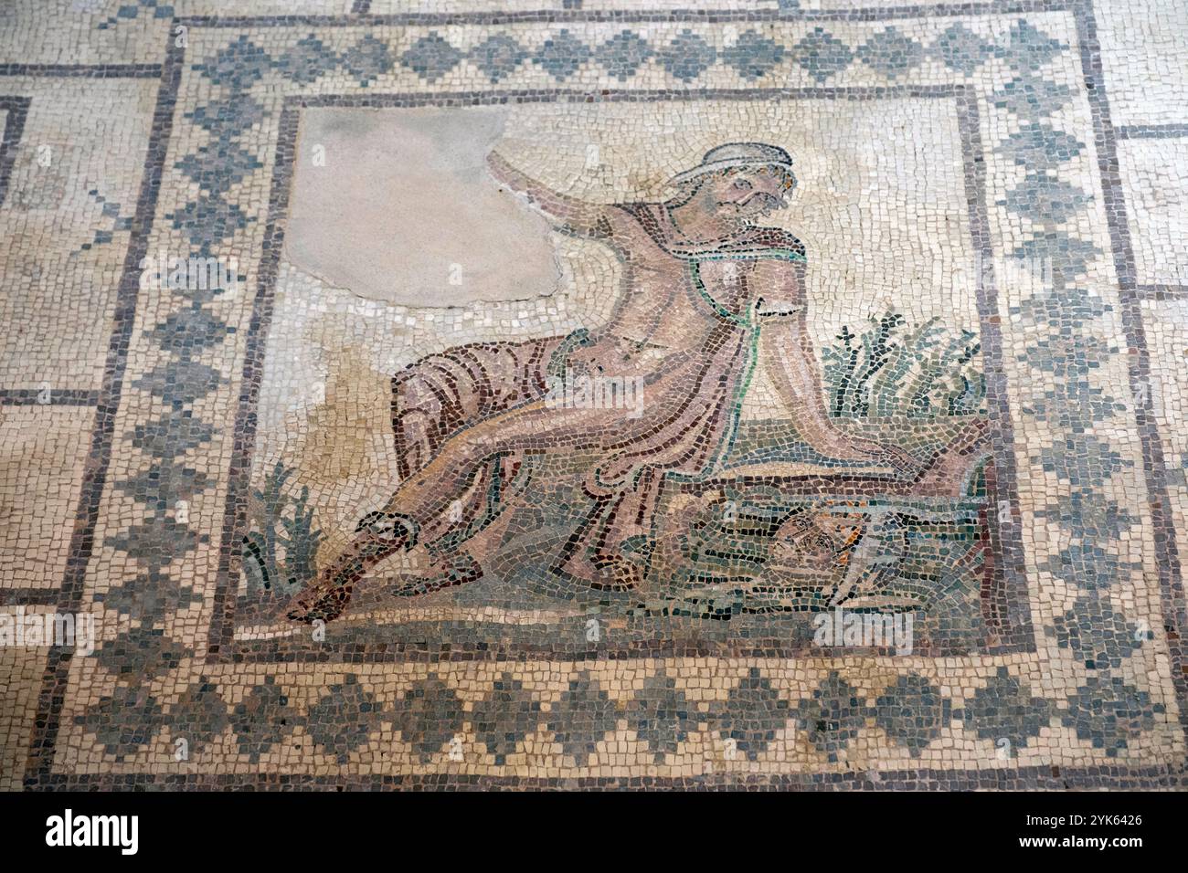 House of Dionysus, Paphos: “Narcissus” Mosaic Representation of ...