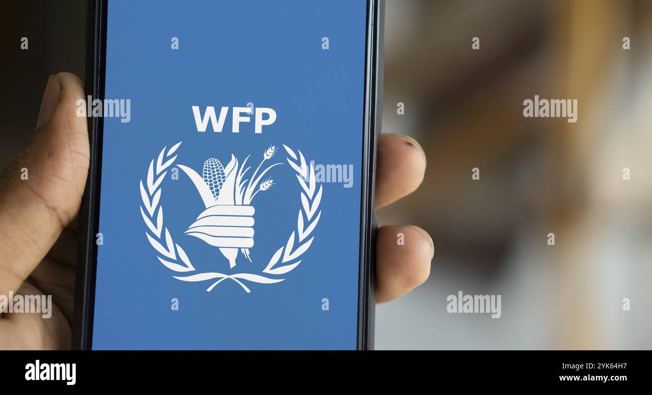World Food Programme (WFP) logo is displayed on smartphone Stock Photo ...