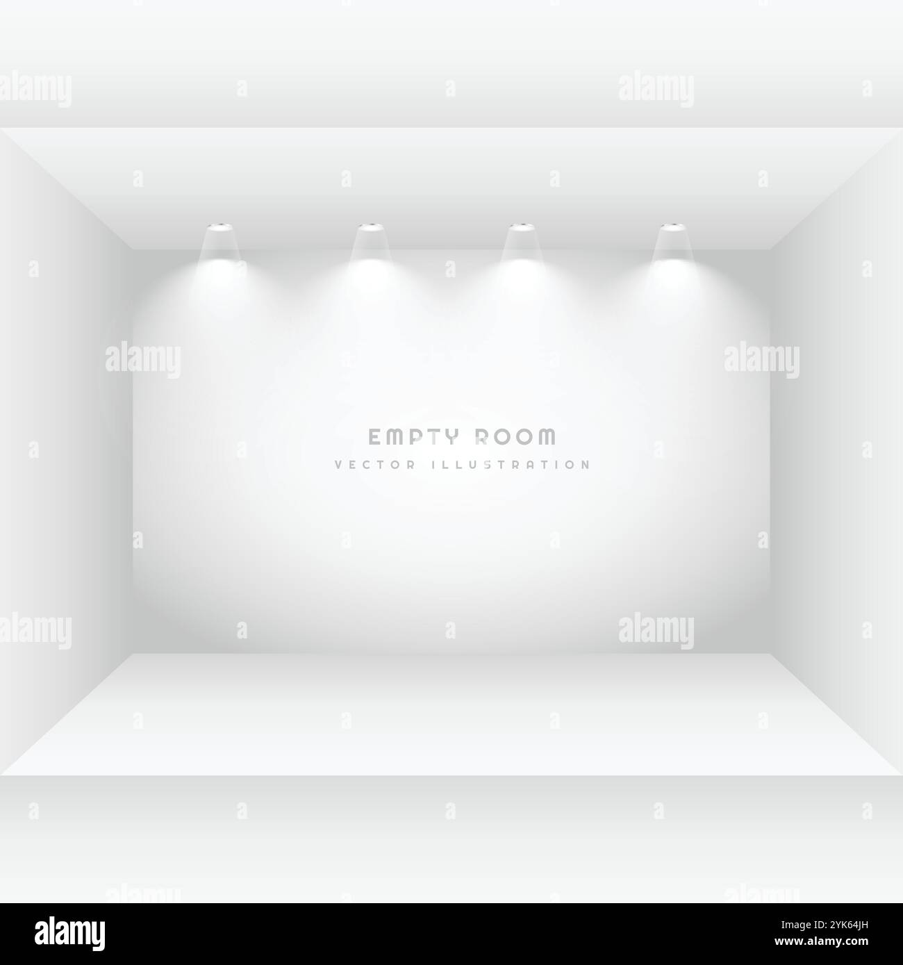 minimal studio background empty room with spot lights Stock Vector ...