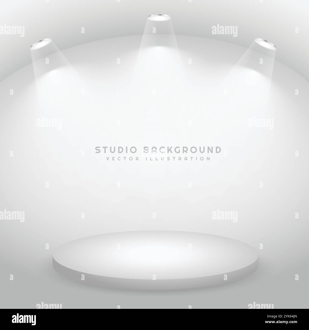 minimal studio background empty room with spot lights Stock Vector ...