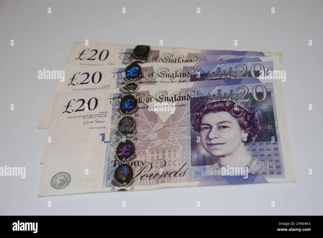 Stack of British Pound Notes Featuring Famous Monarch Stock Photo - Alamy
