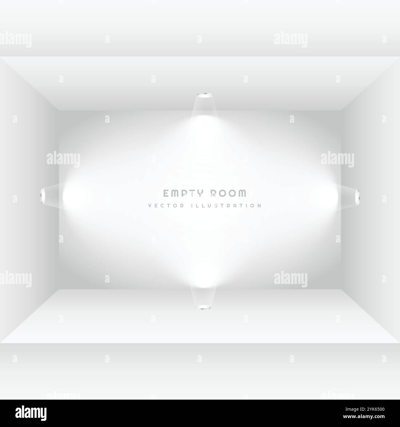 gallery interior with empty frame and lights Stock Vector Image & Art - Alamy