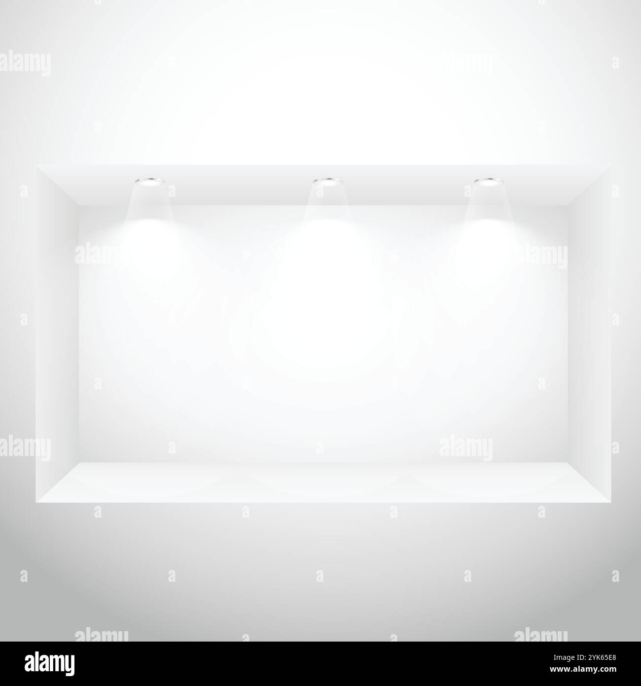 gallery interior with empty frame and lights Stock Vector Image & Art - Alamy