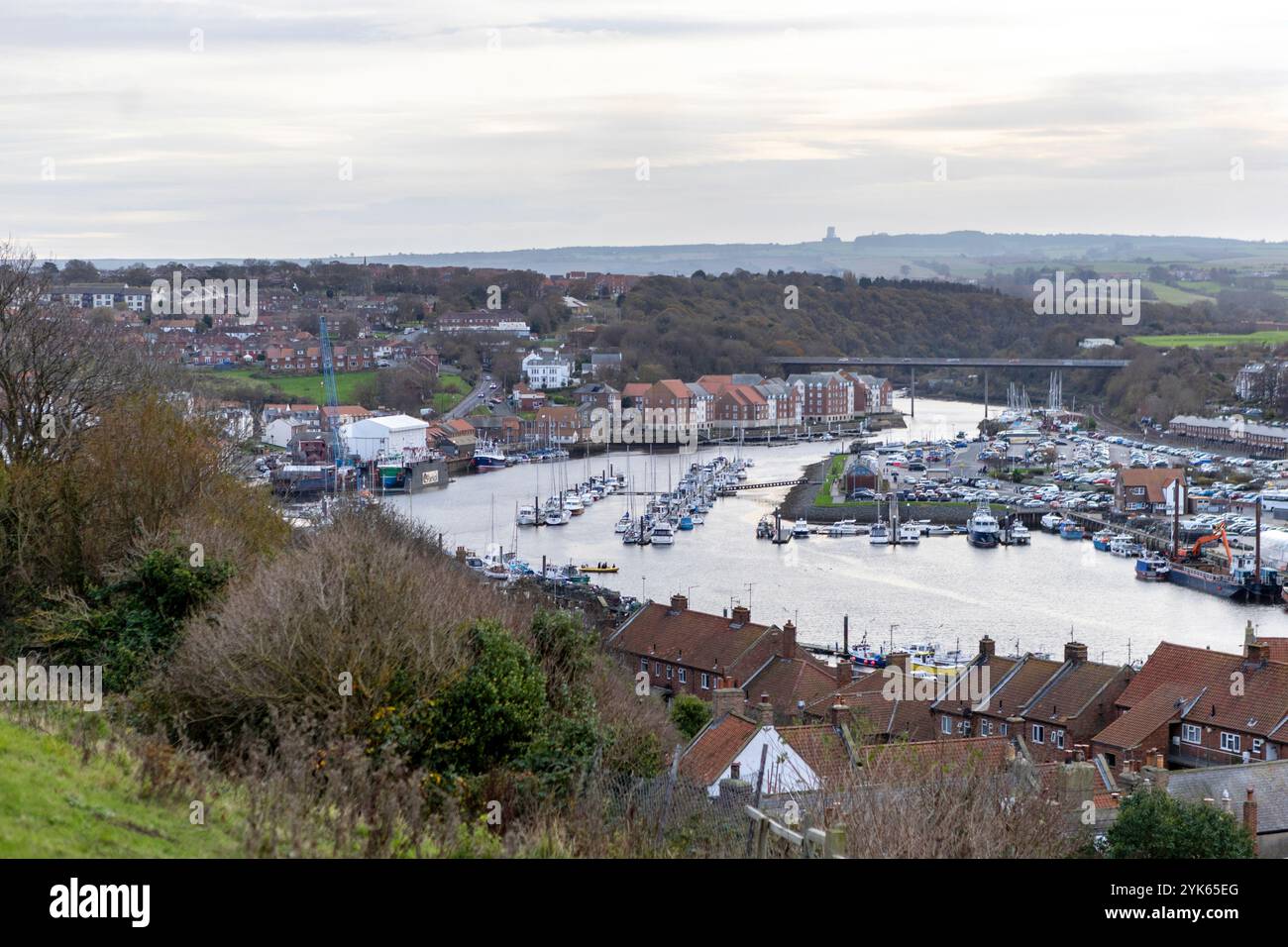 Views over Whitby East side and the River Esk Stock Photo - Alamy