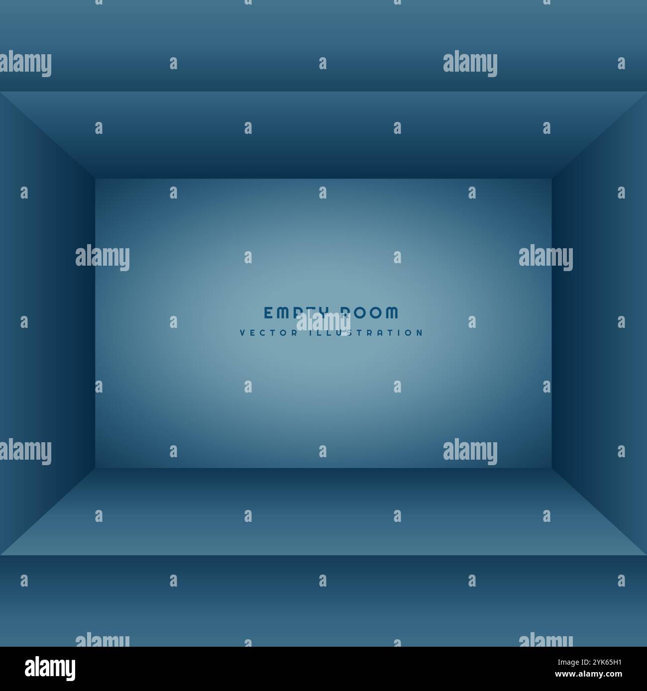 clean empty room in blue color Stock Vector Image & Art - Alamy
