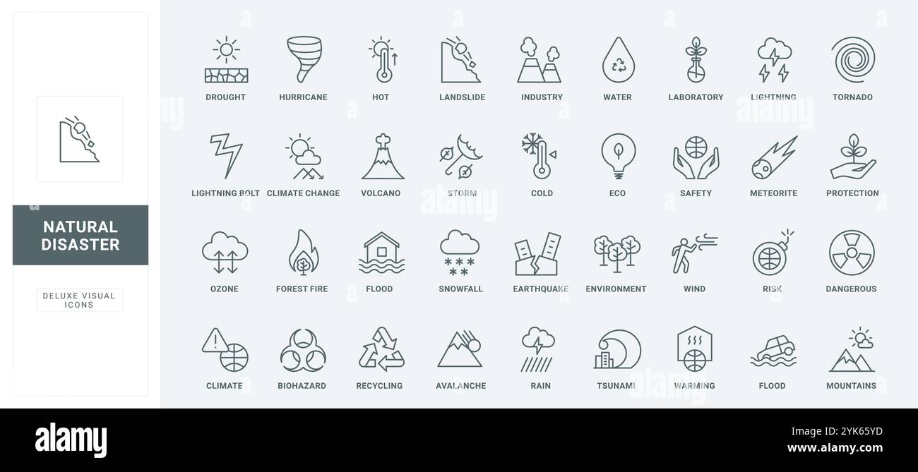 Disaster icon set hi-res stock photography and images - Alamy