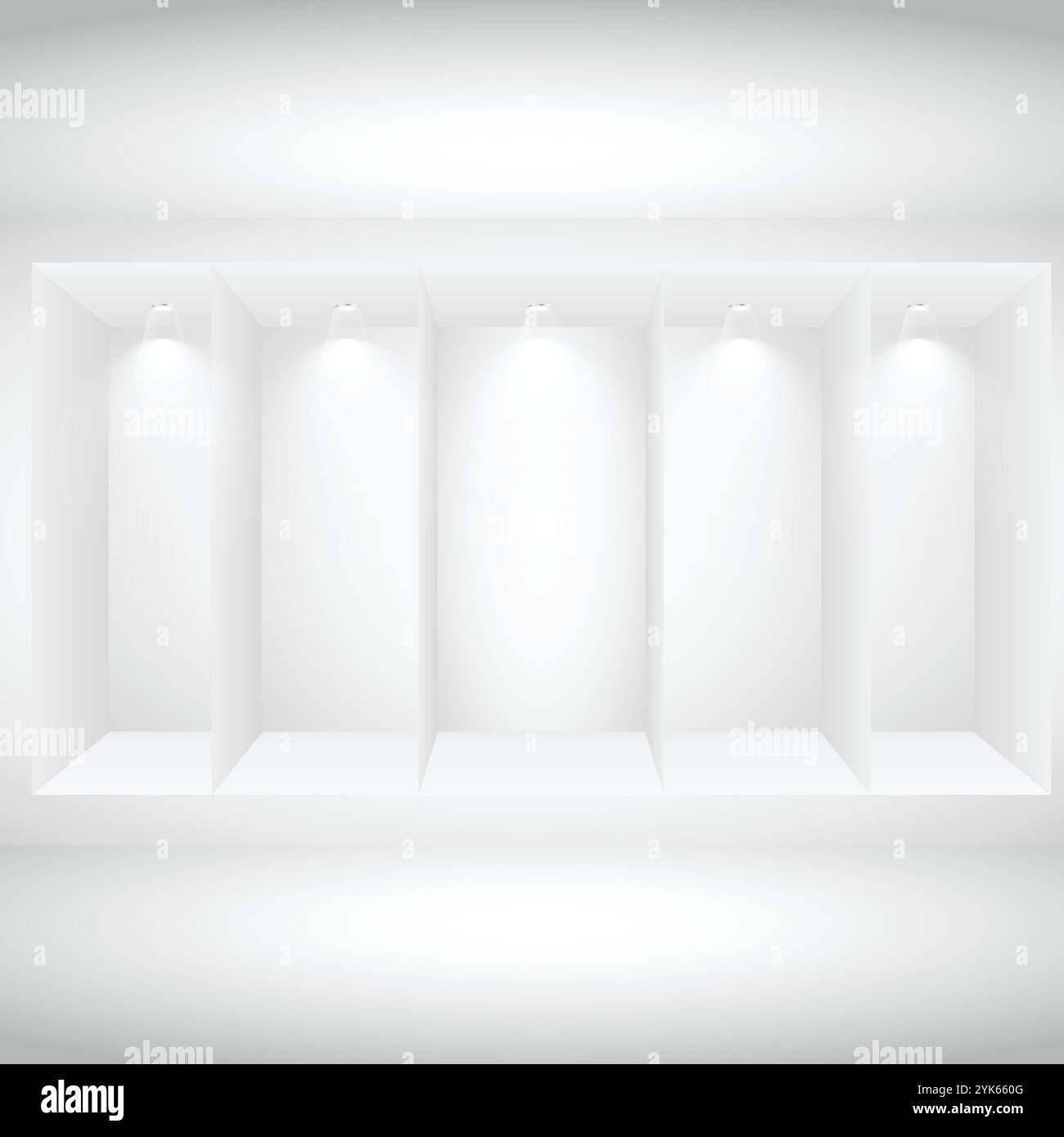 gallery interior with empty frame and lights Stock Vector Image & Art - Alamy