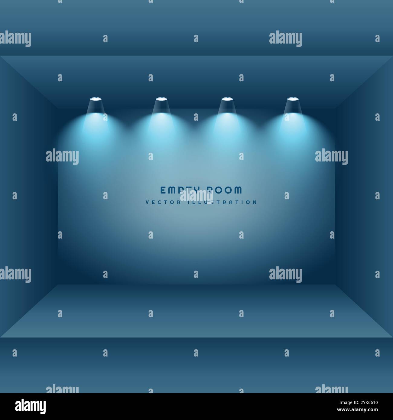 interior empty room with spot lights Stock Vector Image & Art - Alamy