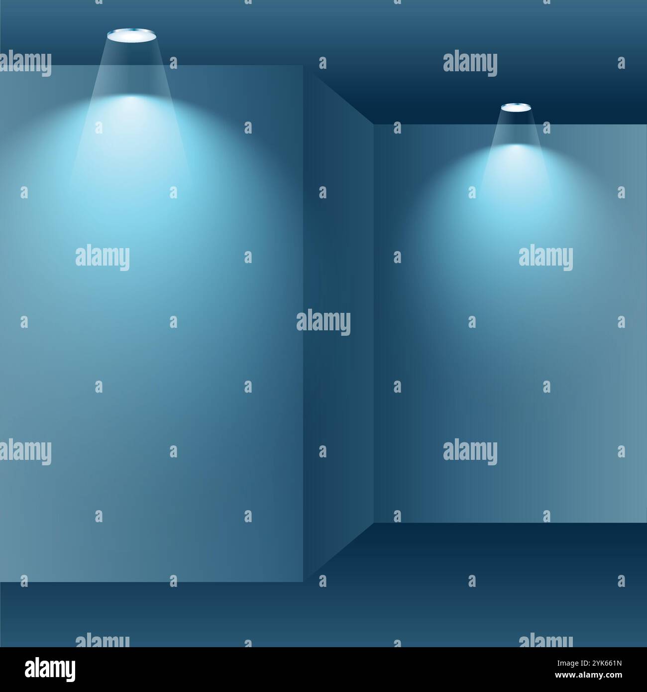 interior empty room with spot lights Stock Vector Image & Art - Alamy