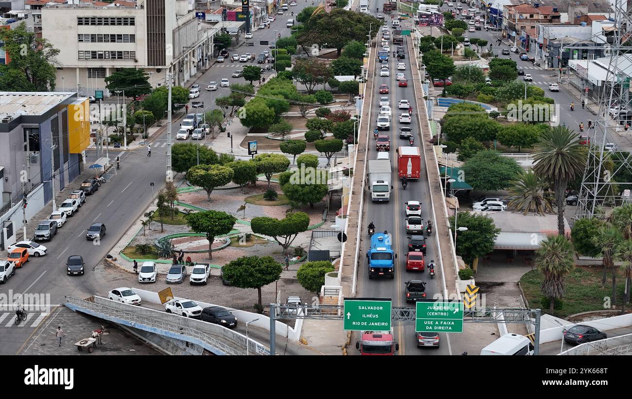juazeiro, bahia, brazil - november 14, 2024: aerial view of the city of ...