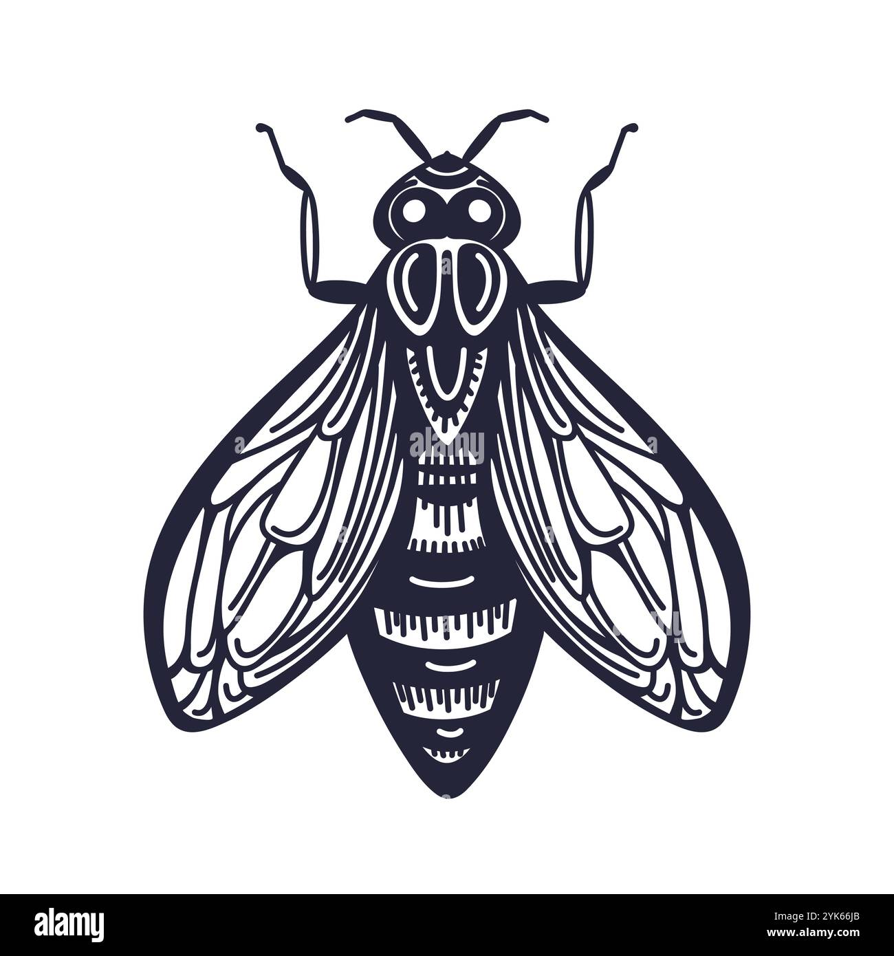 Bee. Vector insect. Art sketch, graphic tattoo. Vintage symbol isolated ...