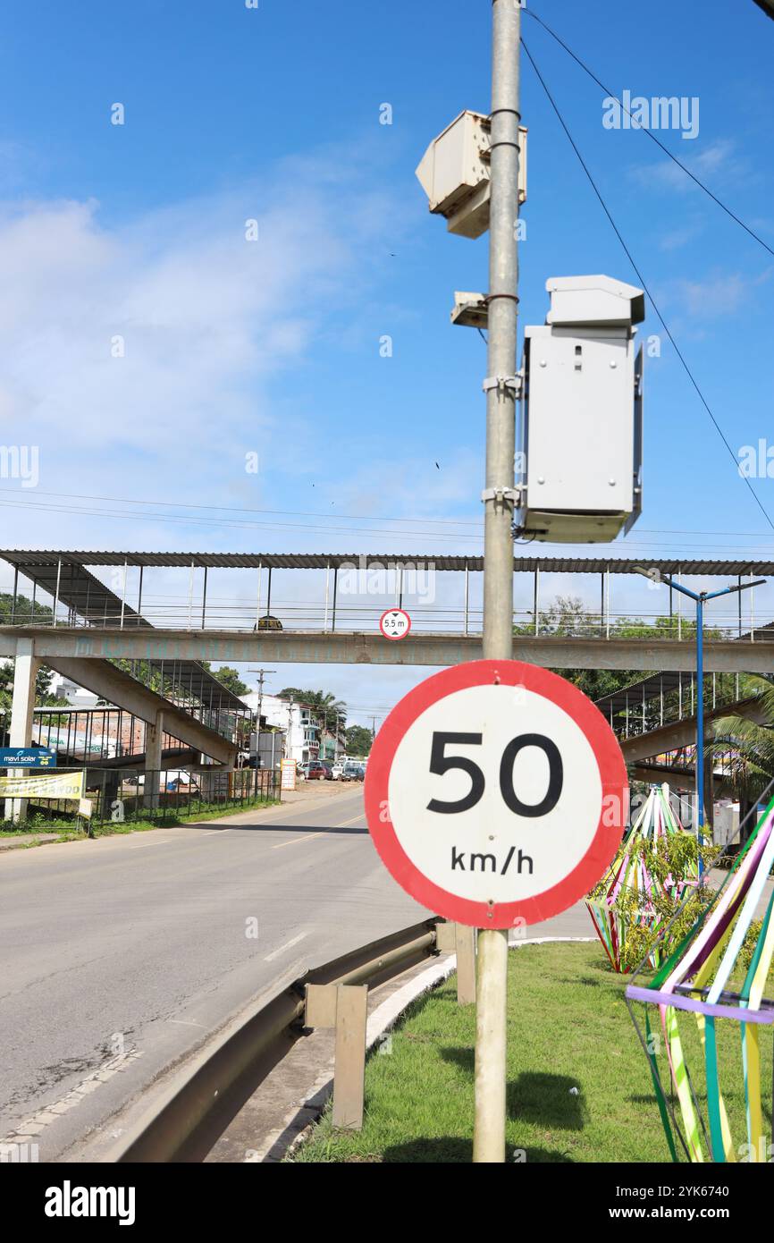 gandu, bahia, brazil - june 24, 2024: view of a radar for controlling ...