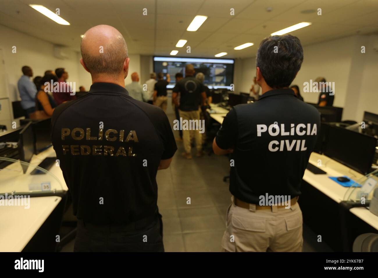 salvador, bahia, brazil - october 27, 2024: federal police officer and ...