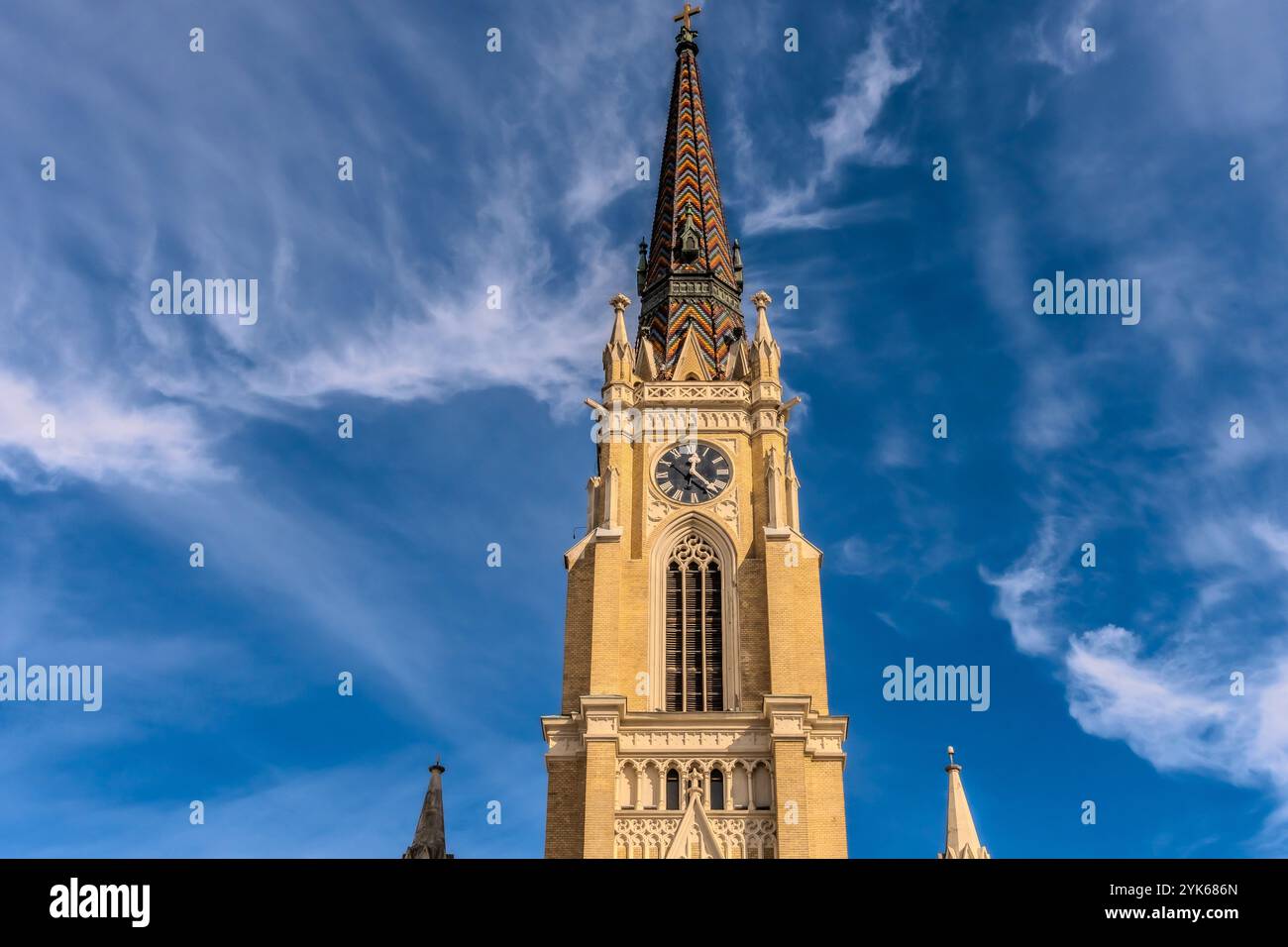 A panoramic city view of Novi Sad with its iconic bridge over the ...