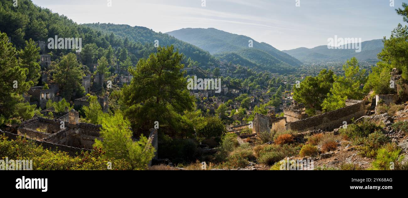 Kayakoy old settlement. It is an old Greek village known as Levissi. It ...