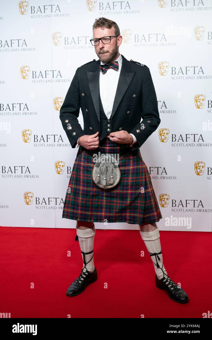 JJ Chalmers arriving at the BAFTA Scotland Awards at DoubleTree by ...