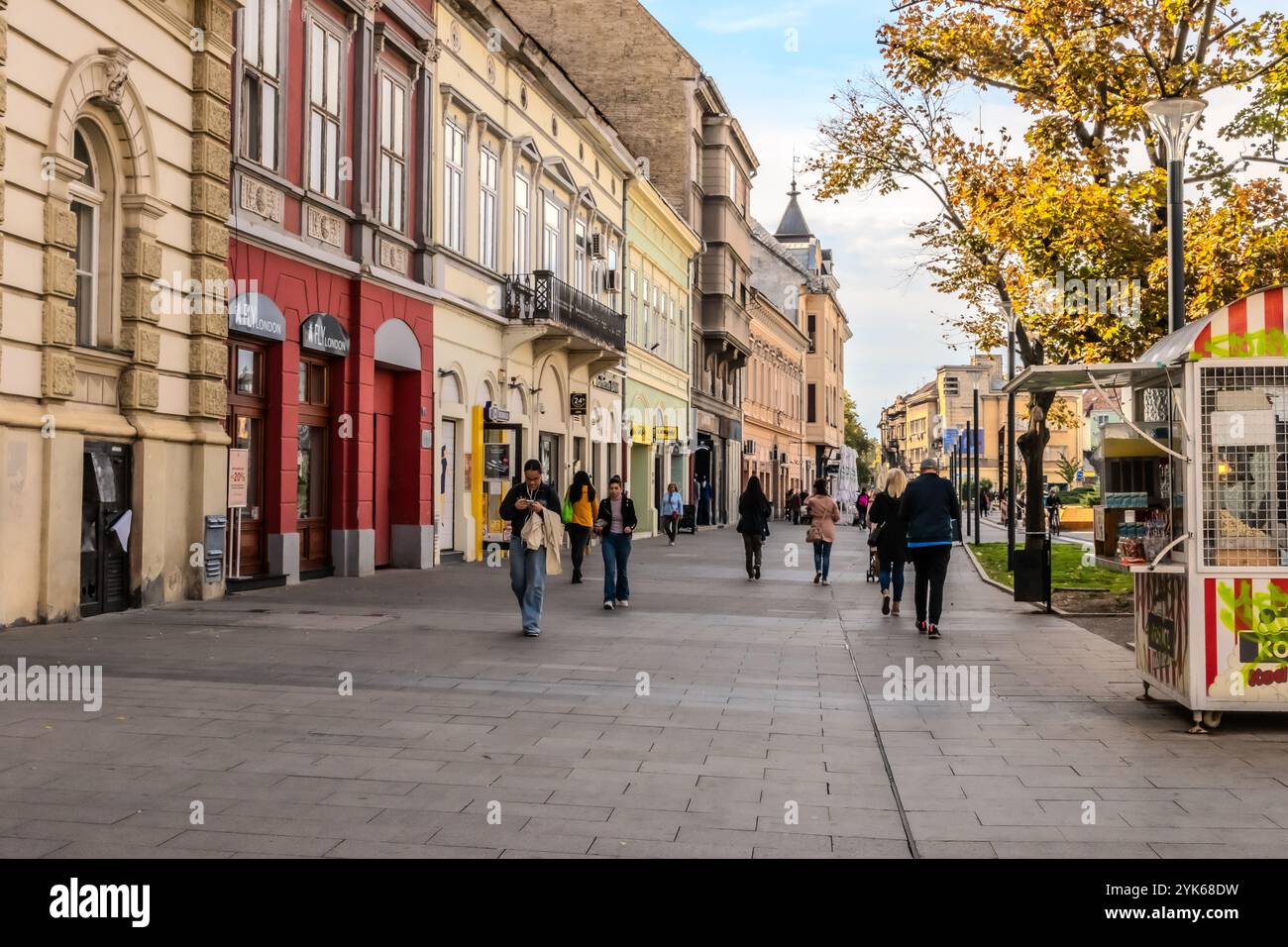 A panoramic city view of Novi Sad with its iconic bridge over the ...