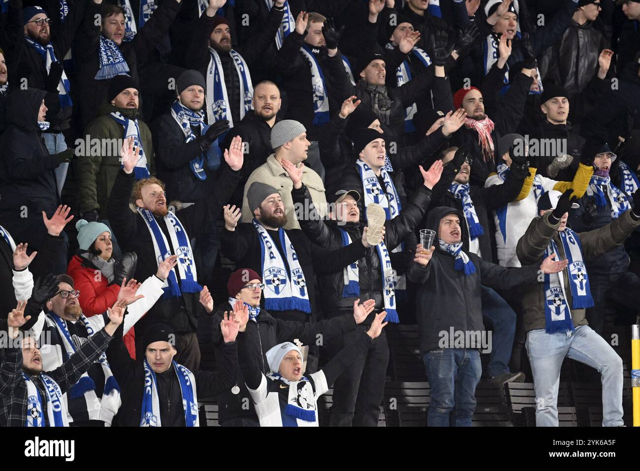 Helsinki, Finland. 17th Nov, 2024. Finnish fans during UEFA Nations ...