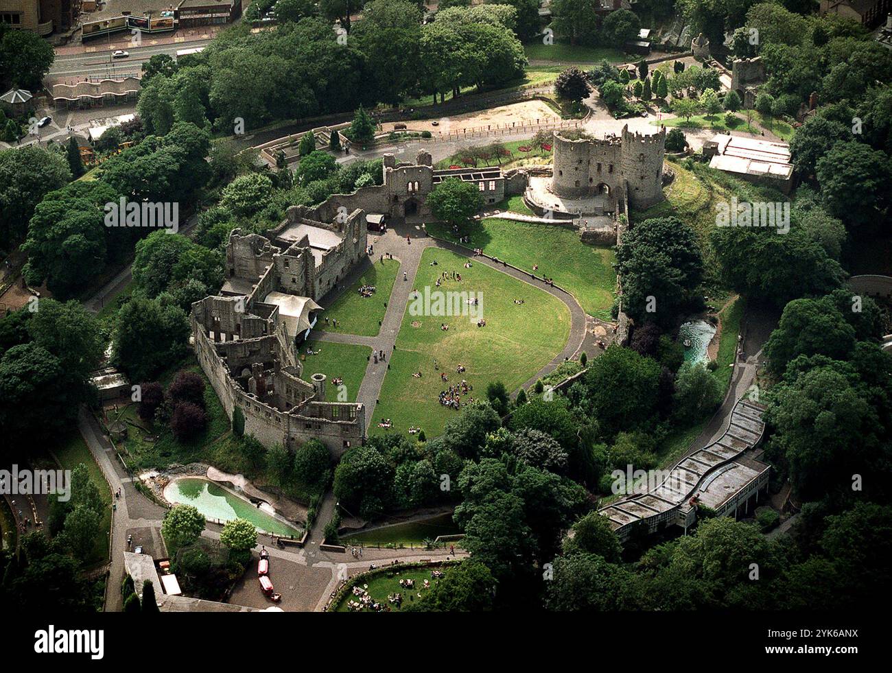 Aerial view of Dudley Castle and Zoo West Midlands England Uk 2001 ...
