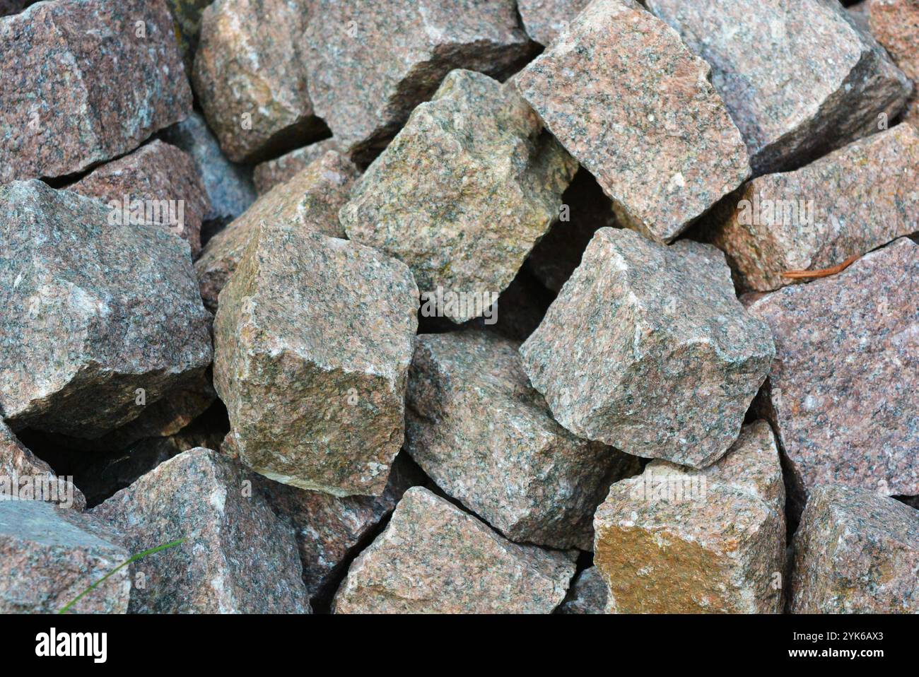 Nature, unusual building backgrounds. Building materials, square bricks ...
