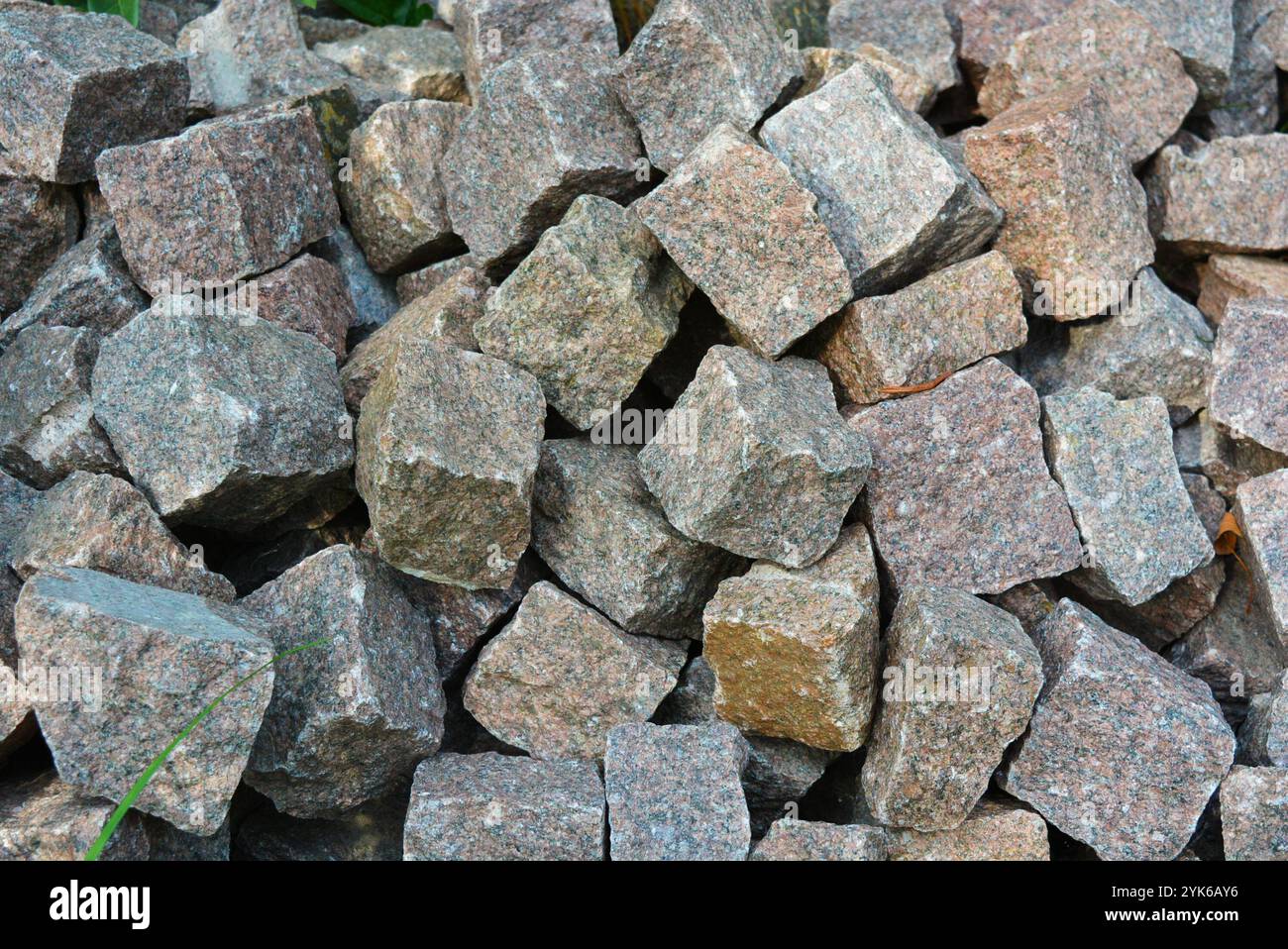 Nature, unusual building backgrounds. Building materials, square bricks ...
