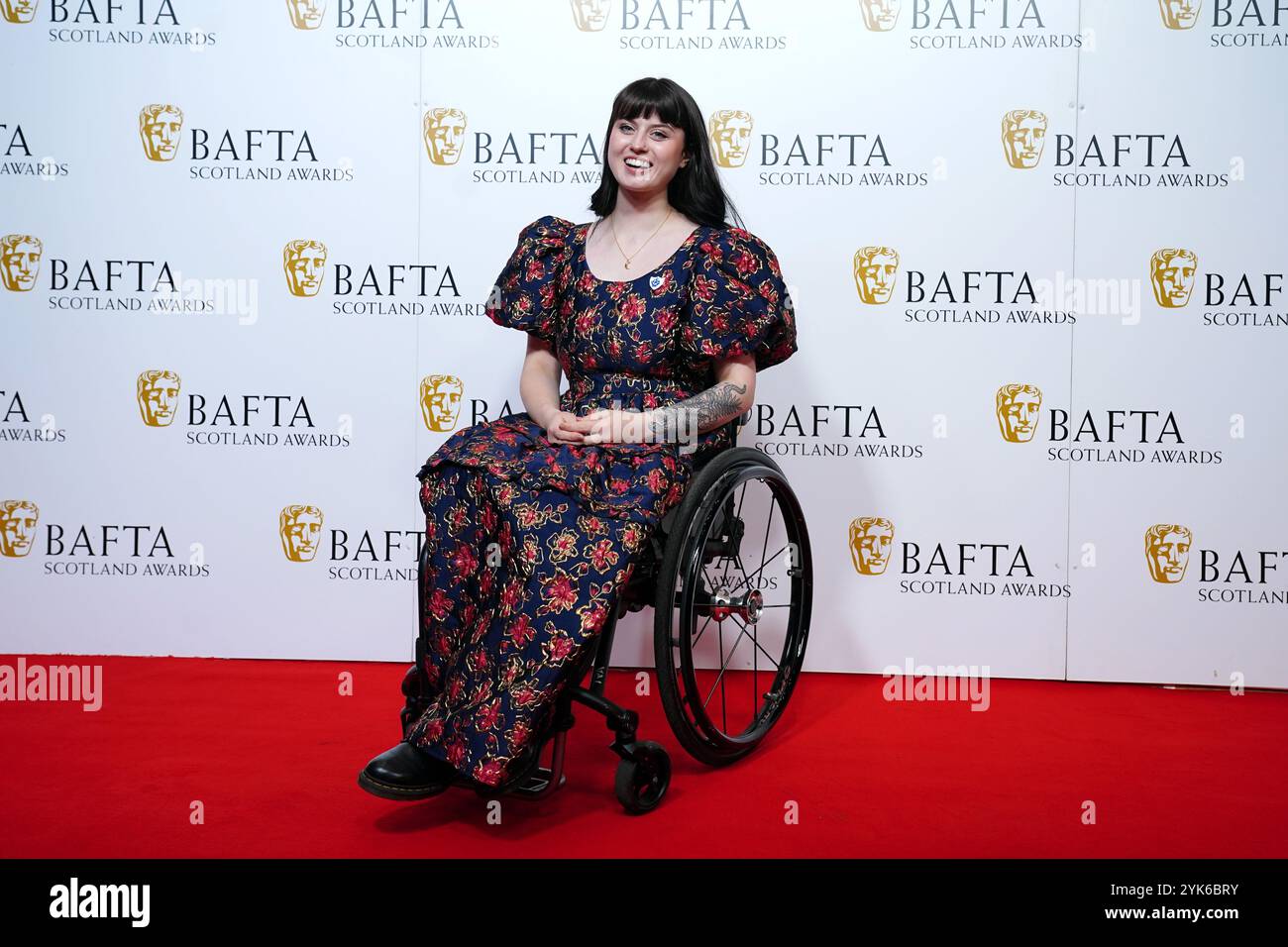 Abby Cook arriving at the BAFTA Scotland Awards at DoubleTree by Hilton ...