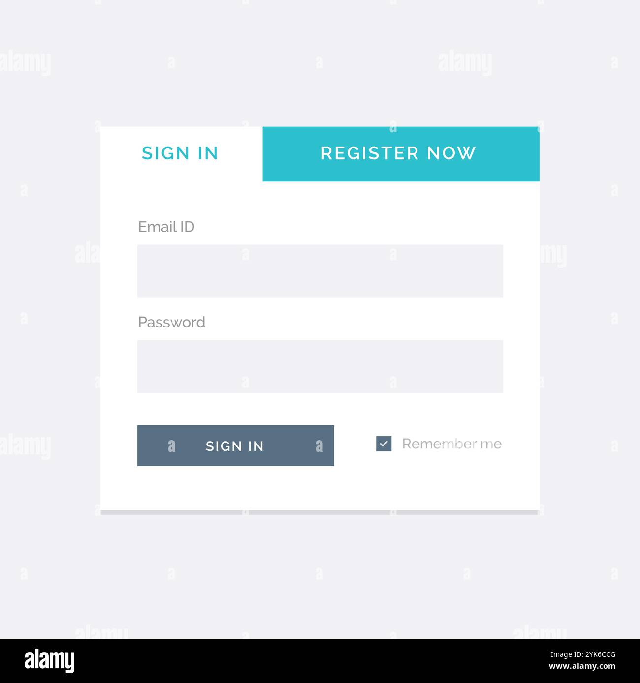white ui for login form template Stock Vector Image & Art - Alamy