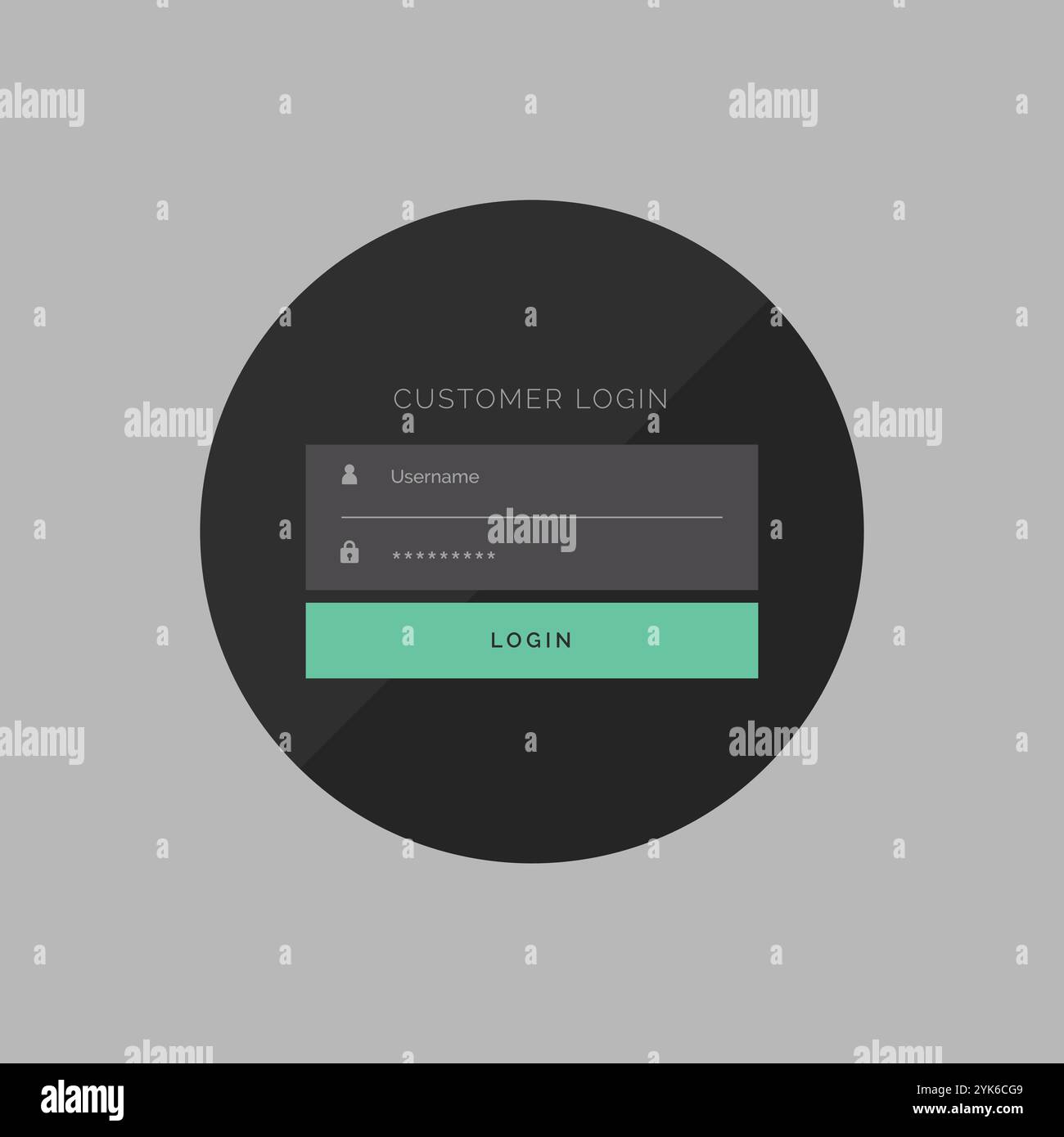 dark customer login form in simple style Stock Vector Image & Art - Alamy