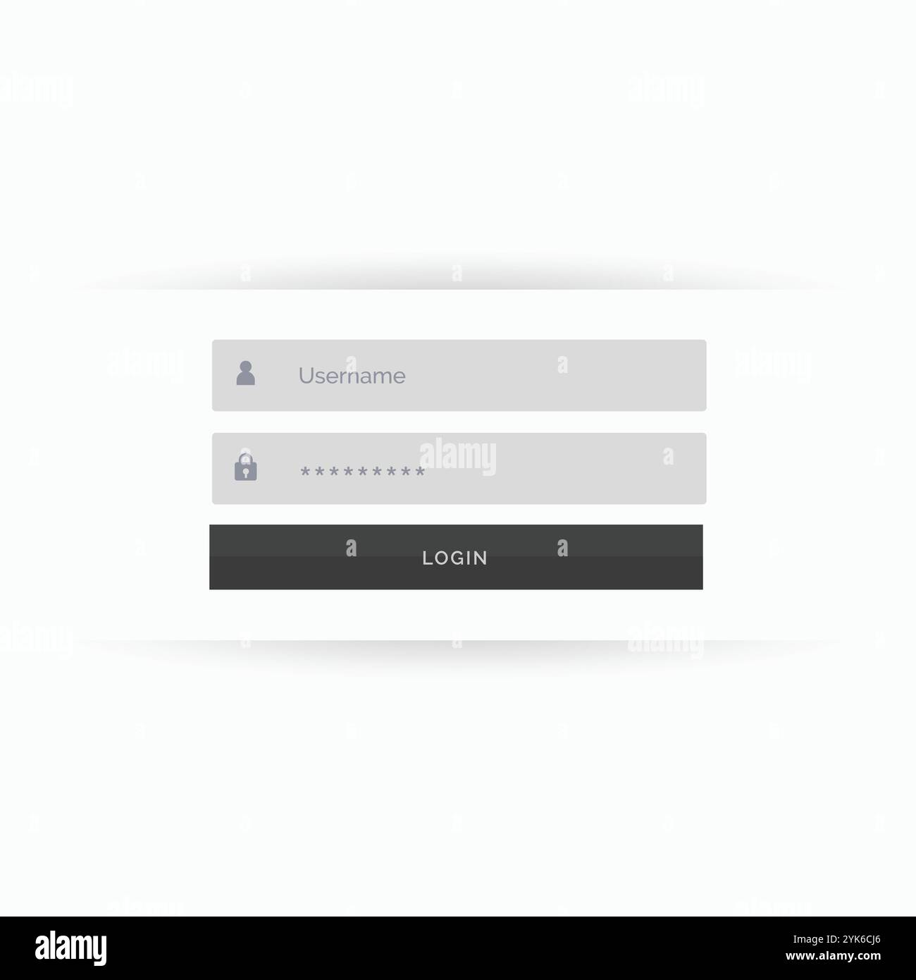 clean minimal login form template user interface design Stock Vector ...