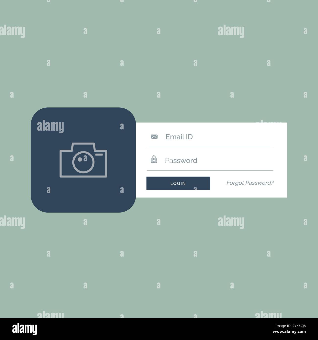 flat login form ui design in modern style Stock Vector Image & Art - Alamy