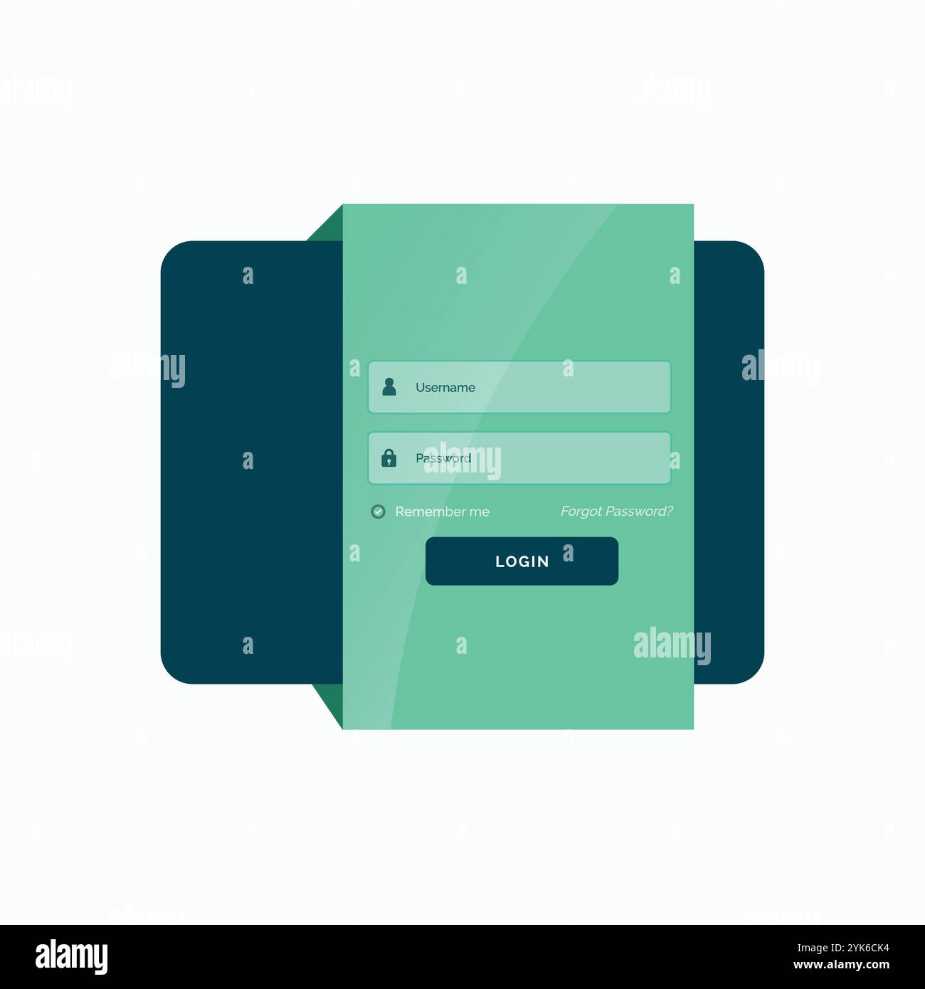 Creative login form ui template Cut Out Stock Images & Pictures - Alamy