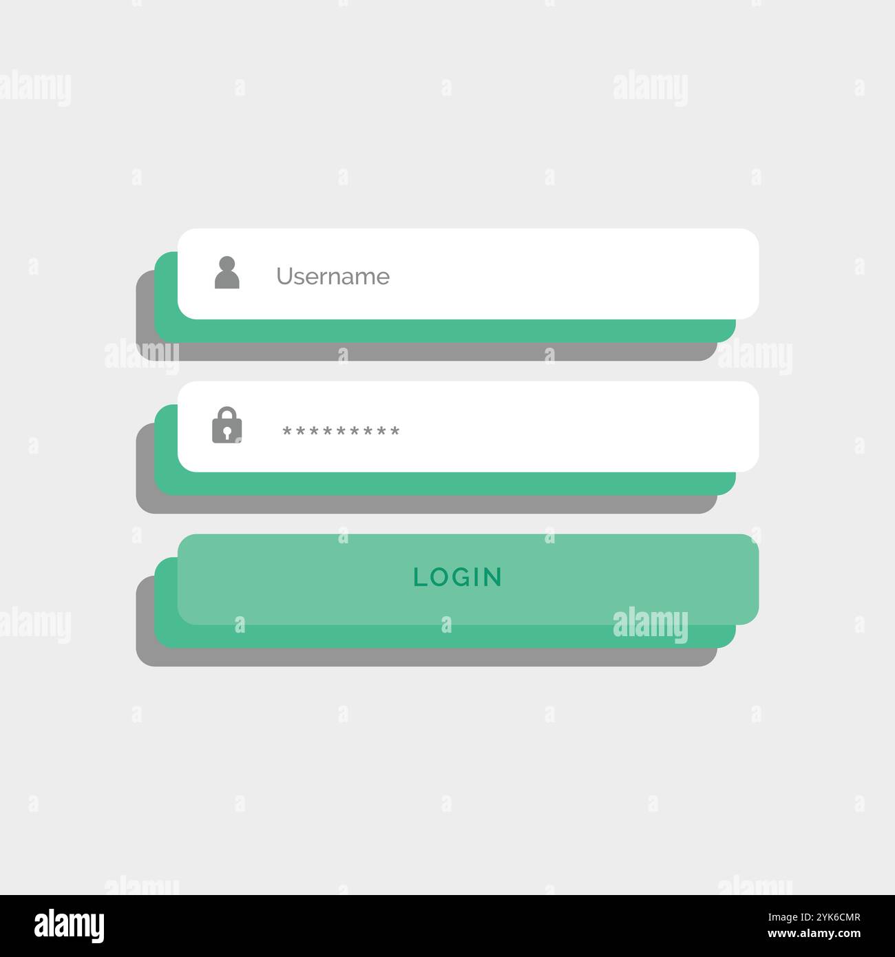 3d user login form hi-res stock photography and images - Alamy