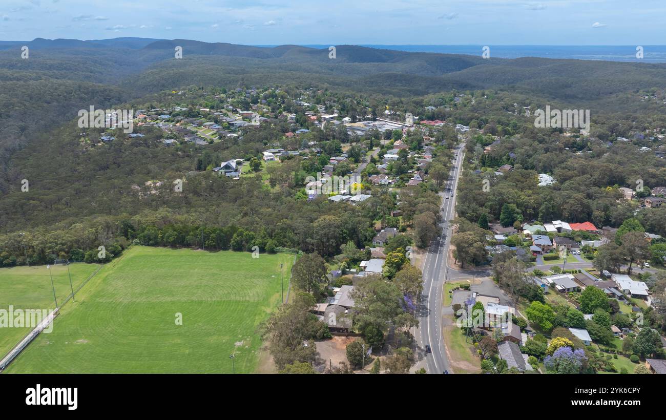 Drone aerial photograph of the Summerhayes Park sporting facility and ...