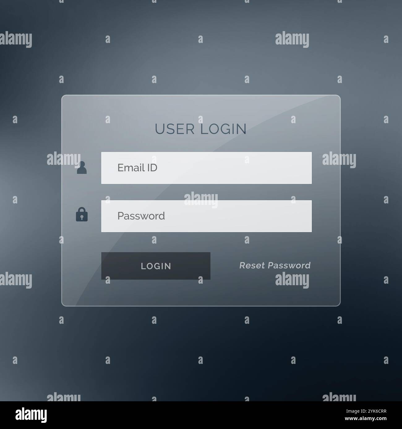 dark member login form vector design template Stock Vector Image & Art ...