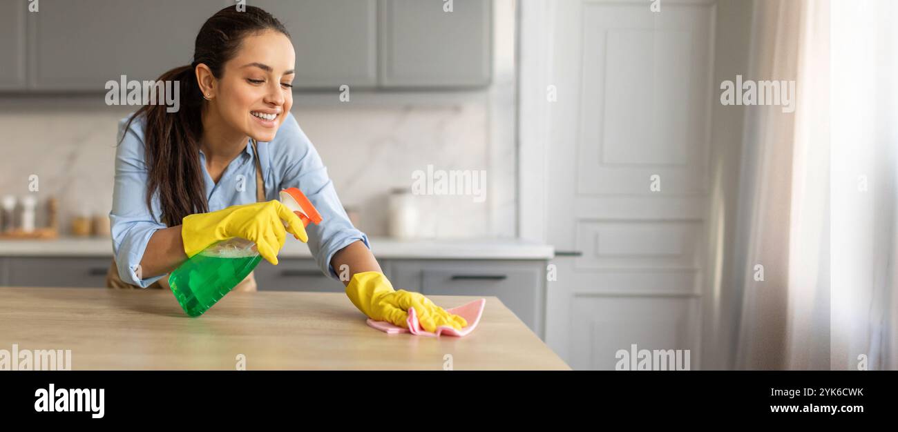 Cleaning kitchen counter spray bottle hi-res stock photography and ...