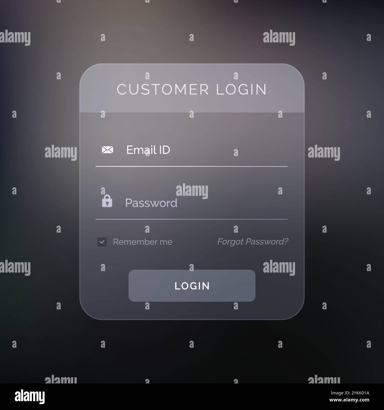 creative dark login form design template Stock Vector Image & Art - Alamy