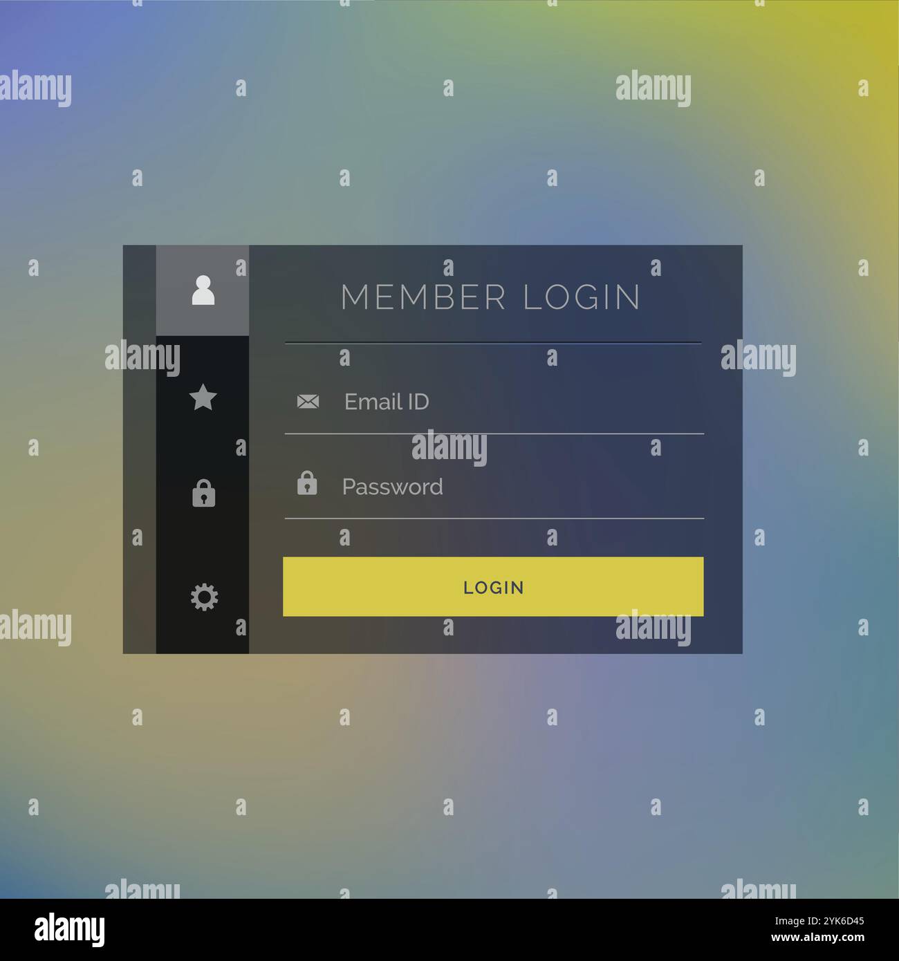 elegant member login form template design background Stock Vector Image ...