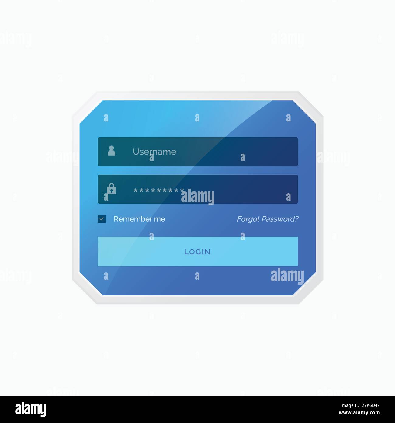 Login form ui design Cut Out Stock Images & Pictures - Alamy