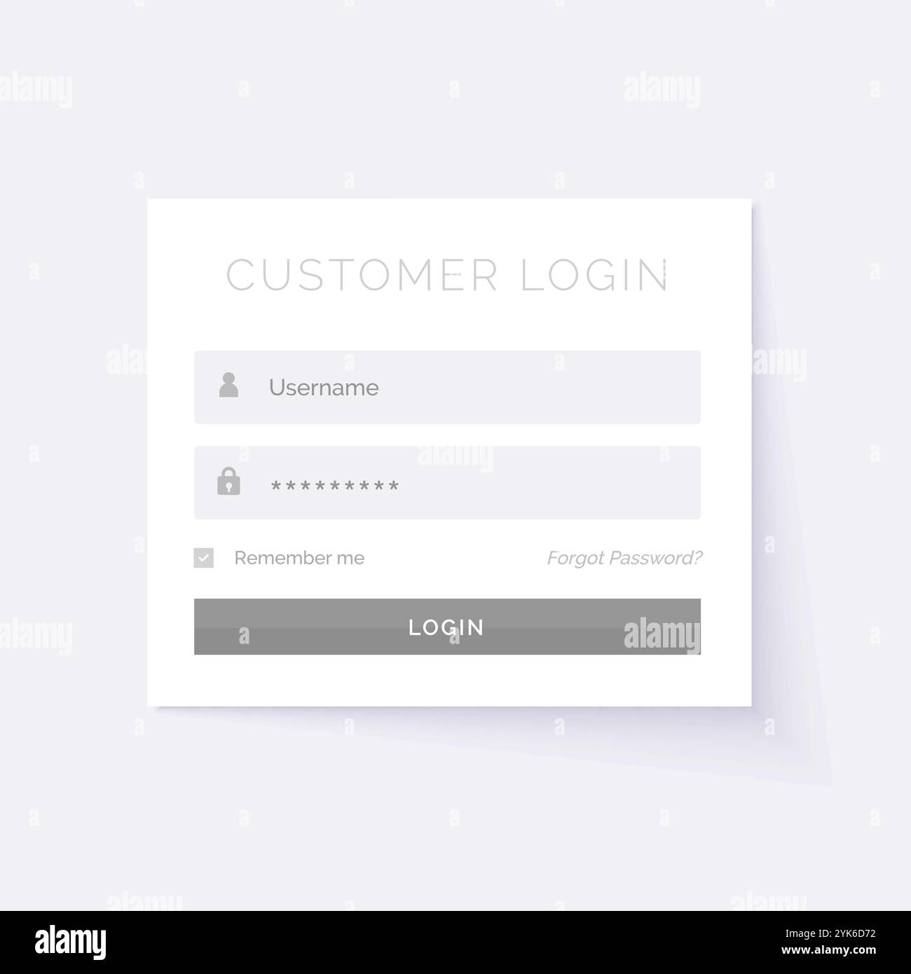 minimal white login form design template Stock Vector Image & Art - Alamy