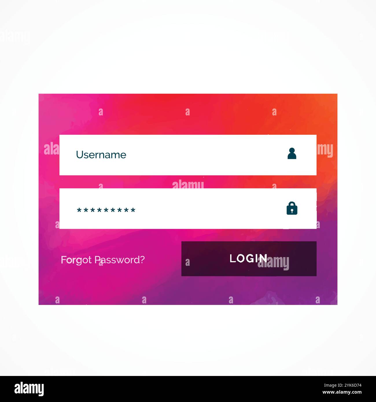 bright pink login form template design Stock Vector Image & Art - Alamy
