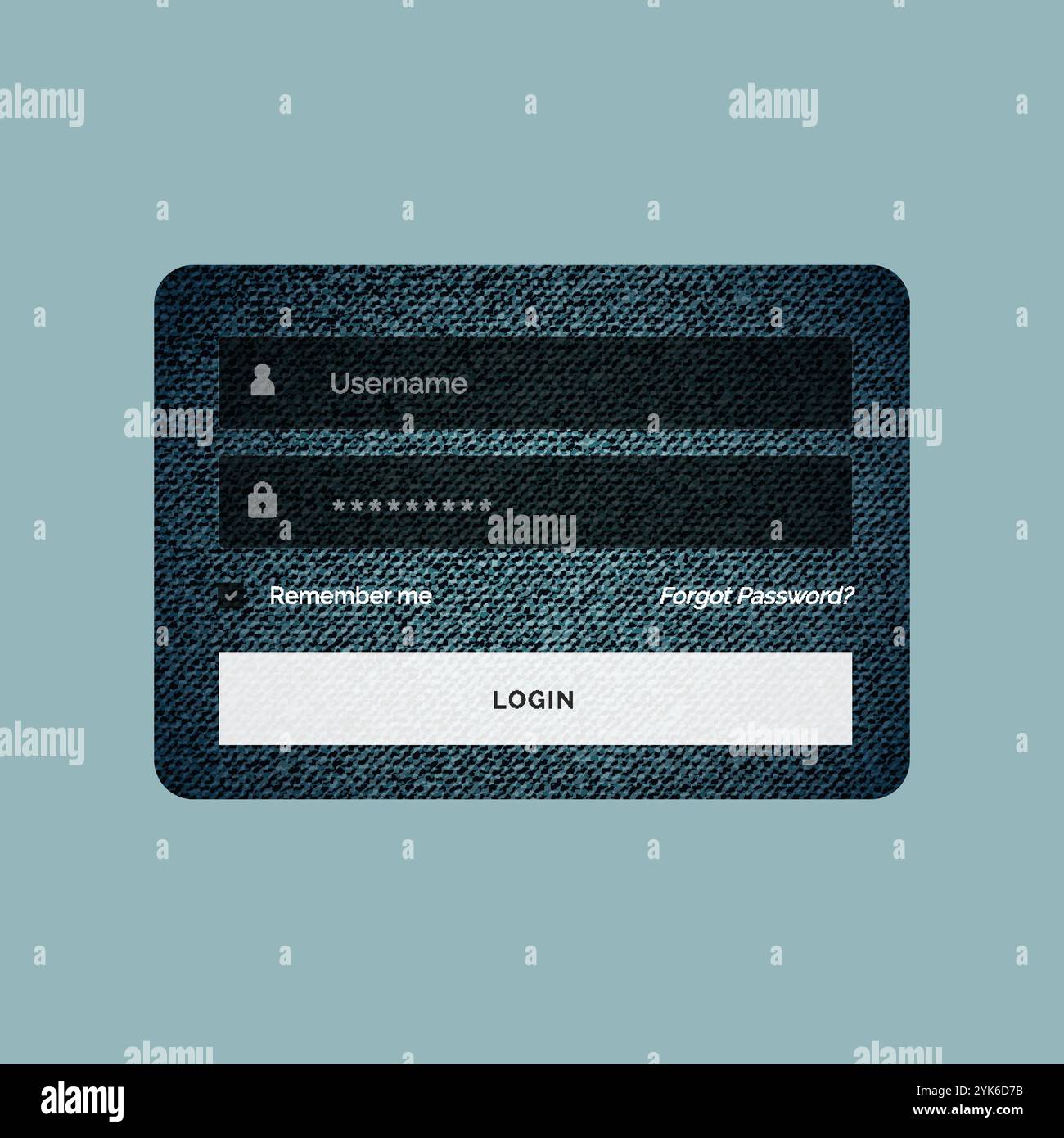 login form template in jeans texture style Stock Vector Image & Art - Alamy