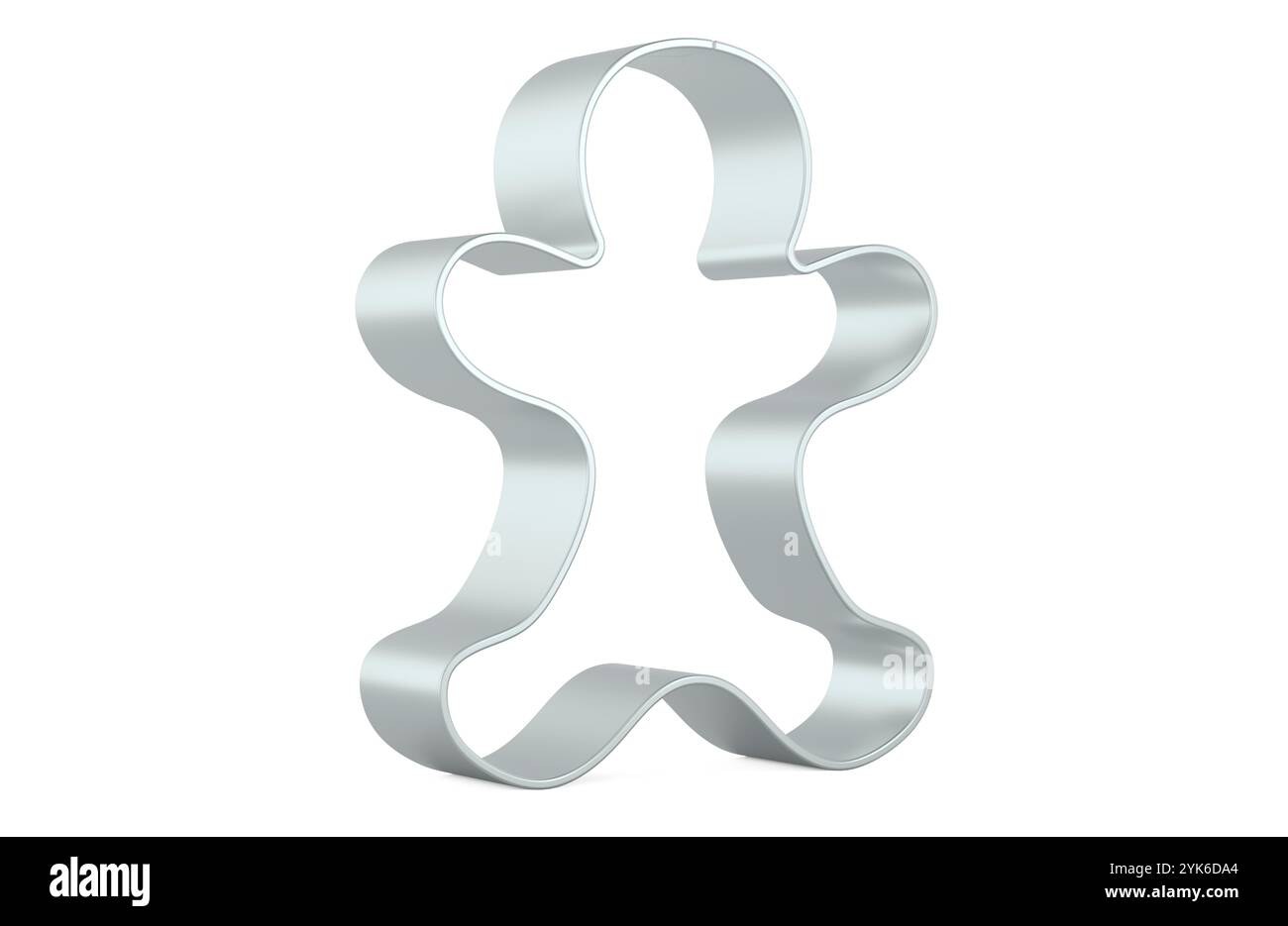 Gingerbread man cookie cutter. 3D rendering isolated on white ...