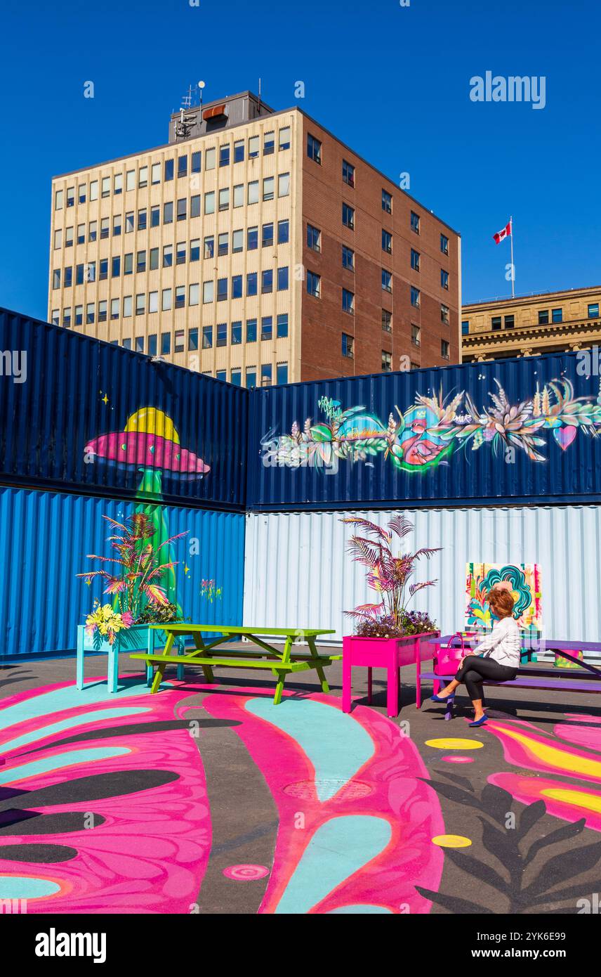 Waterfront Container Village, Saint John, New Brunswick, Canada Stock ...