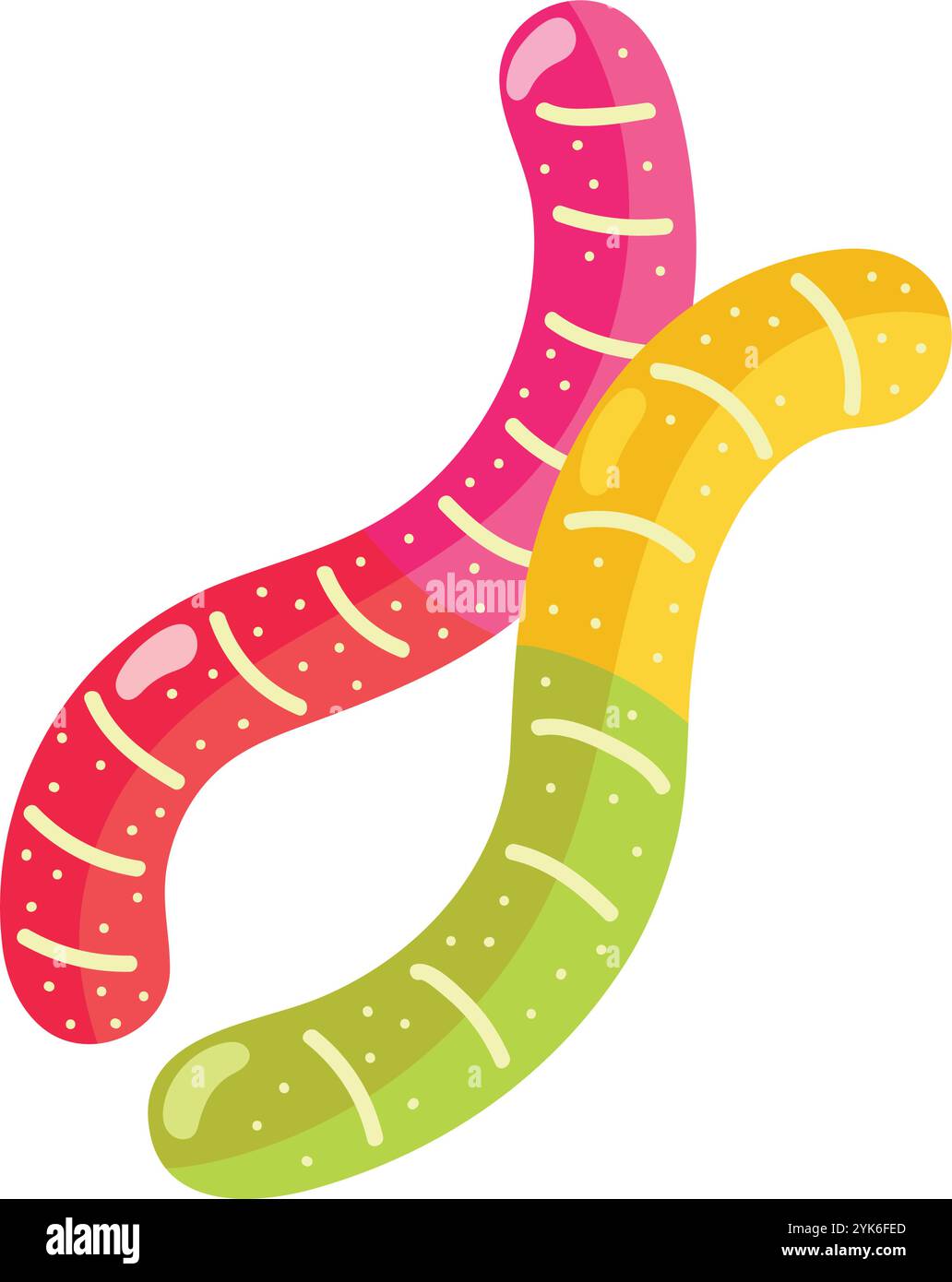 Sour gummy worms isolated Cut Out Stock Images & Pictures - Alamy