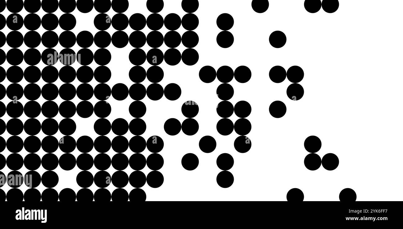 Abstract modern minimal black and white monochrome geometry circles or ...