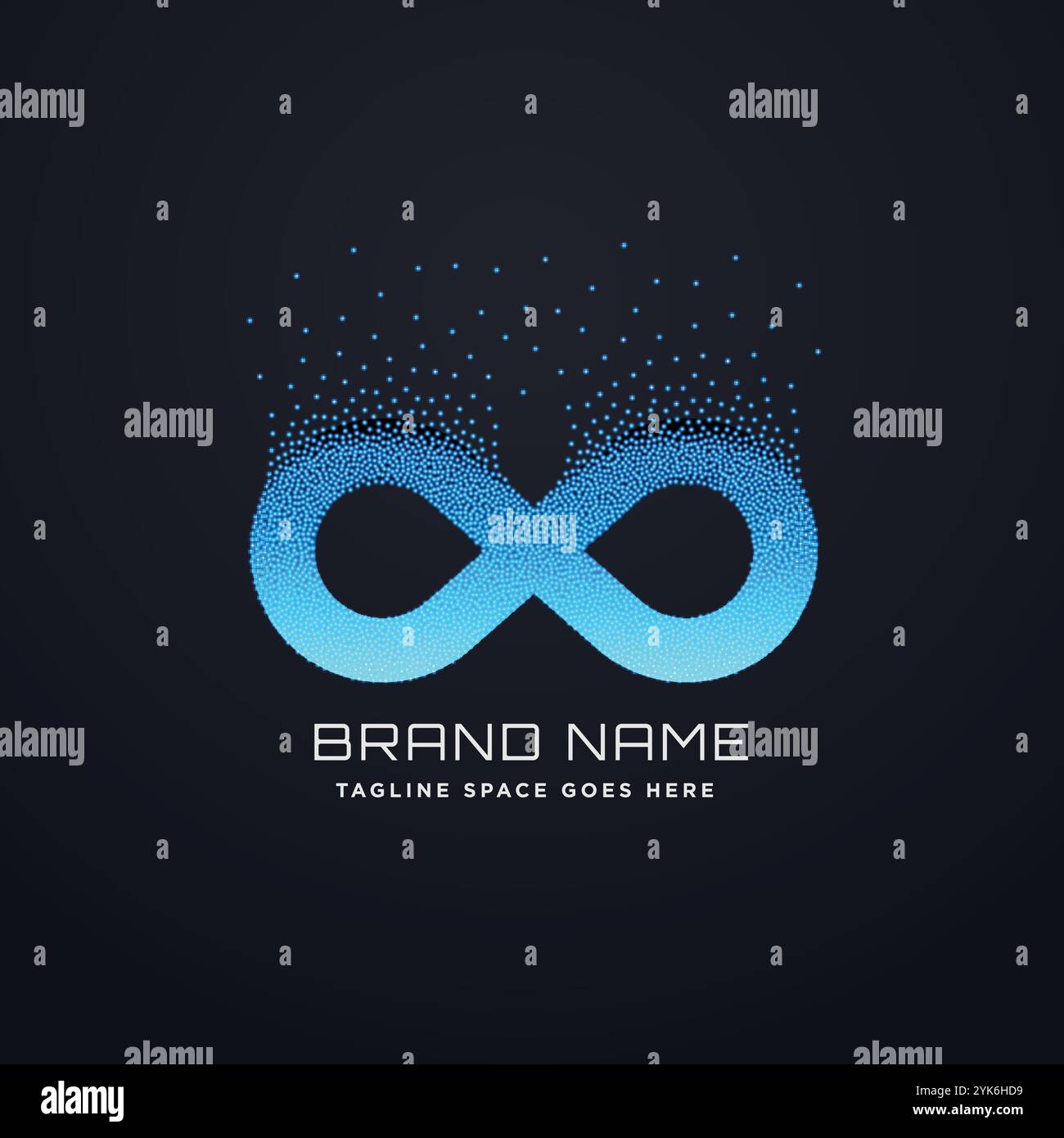 digital infinity logo design with florating particles Stock Vector ... digital infinity logo design with florating particles Stock Vector ...
