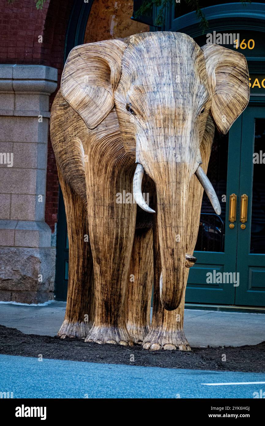 Great Elephant Migration sculpture by the Coexistence Collective ...