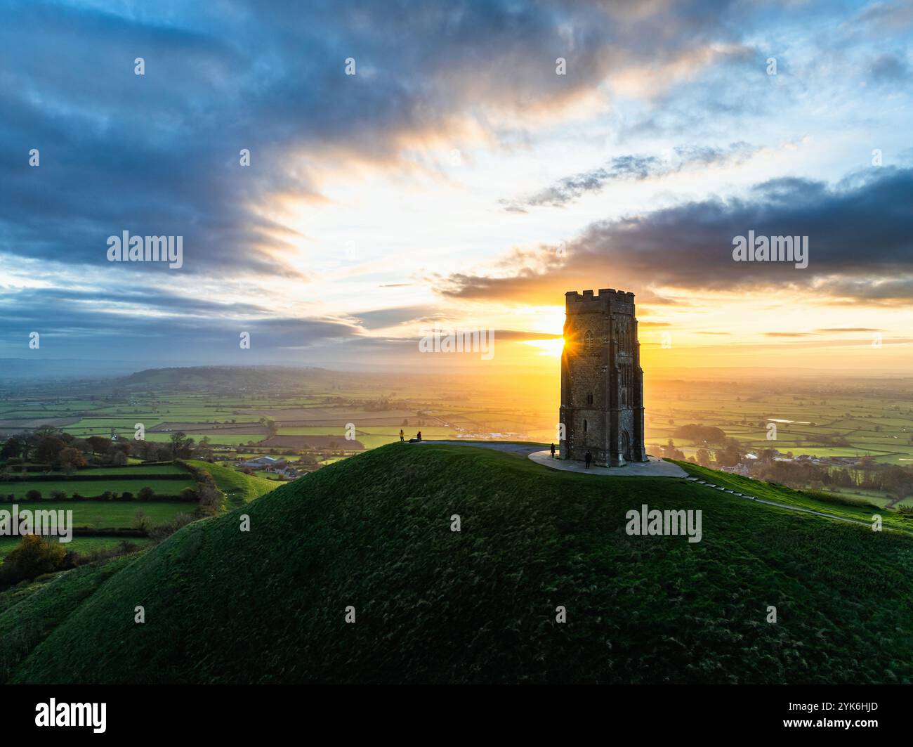 Glastonbury Tor Sunrise Somerset England Hi Res Stock Photography And
