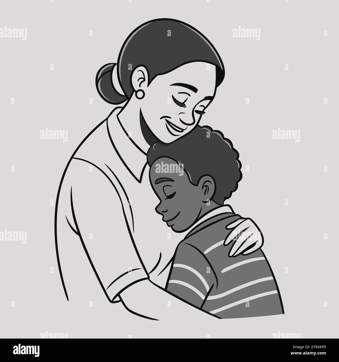 Gentle hugs Stock Vector Images - Alamy